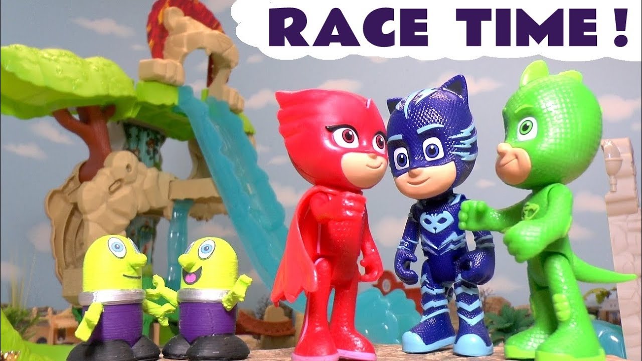 PJ Masks Fun Racing Competition With The Funny Funlings - YouTube