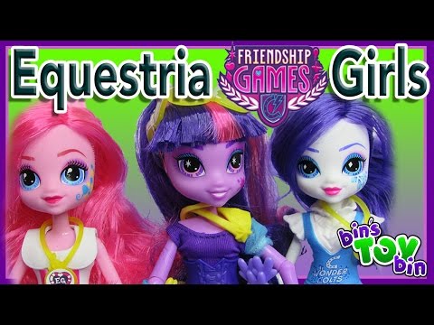 Equestria Girls Friendship Games Twilight Sparkle, Pinkie & Rarity Dolls! Review by Bin's Toy Bin