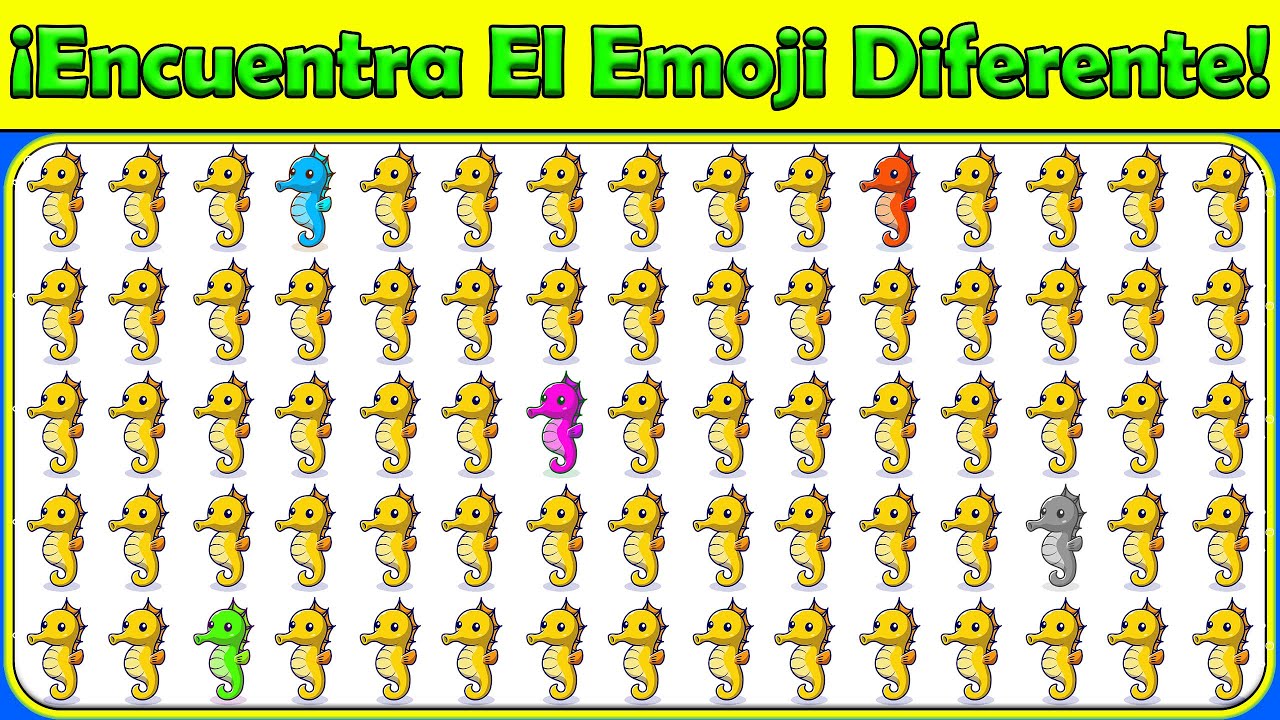 Encuentra El Emoji Diferente | JUEGO #332 | Prueba de rompecabezas de ...