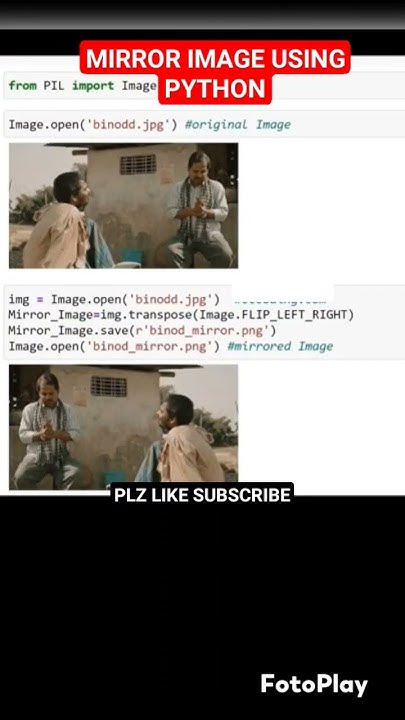 Mirror Image Using Python Coding Blockchain Ai Python Iot Cod Pythoncode Php Bts Java