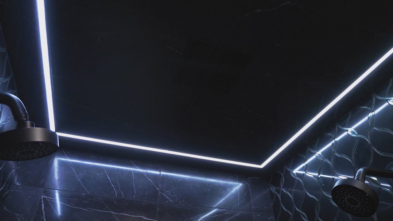 Custom Steam Shower with Linear Light by Adonis Kitchen & Bath - YouTube