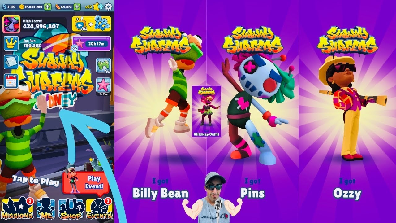 Subway Surfers Unlocking Extravaganza Sydney and New Orleans Items ...