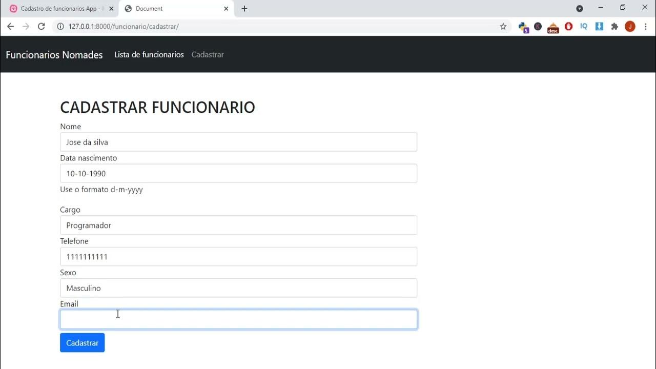 Projeto Django Cadastro App Overview - Python no próximo Nível - YouTube