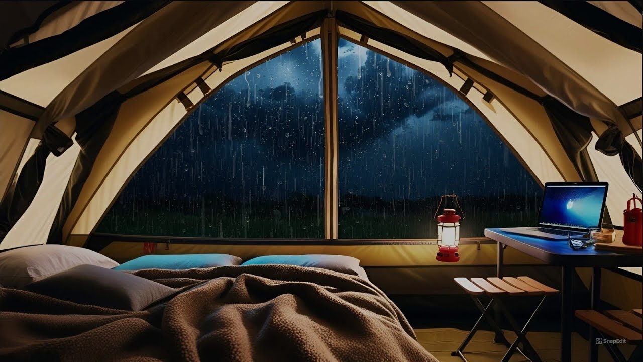 Rain Sounds to Relax and Fall Asleep Instantly. Sleep in the Rain in a ...