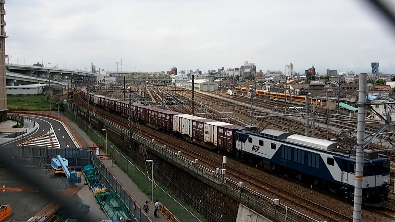 2015/08/29 JR貨物 2071レ EF64-1015 ささしまライブ駅 / JR Freight with EF64-1015 at Sasashima-Raibu - YouTube