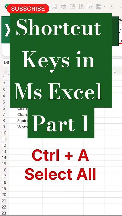 Shortcut Keys Ms Excel #shorts #shortvideo #shortsvideo #shortviral #excel #shortcutkeys #viral ...