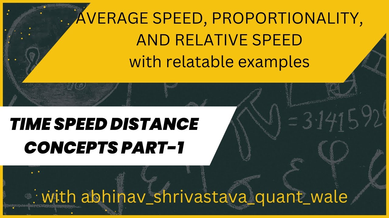 Proportionality average speed and relative speed - YouTube
