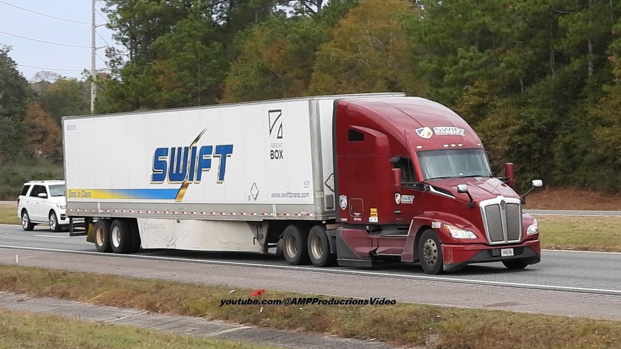 Burgundy Kenworth T680 Swift | Truck spotting 12426 - YouTube