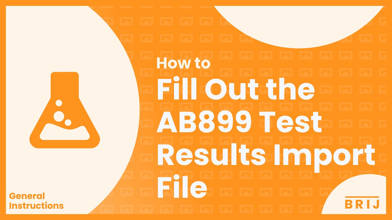 How to Fill Out AB 899 Test Results - YouTube