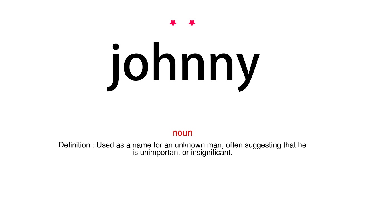 How to pronounce johnny - Vocab Today - YouTube