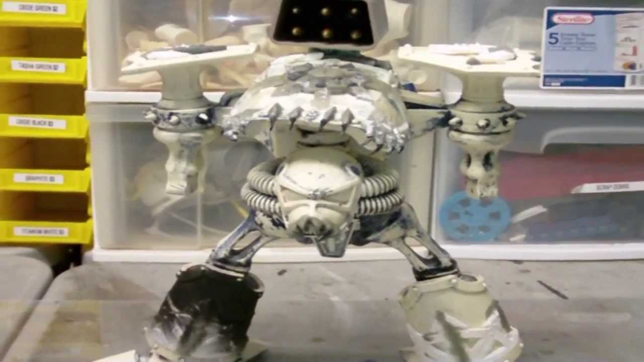 Armorcast Reaver Titan conversion prior to priming, conversion complete ...