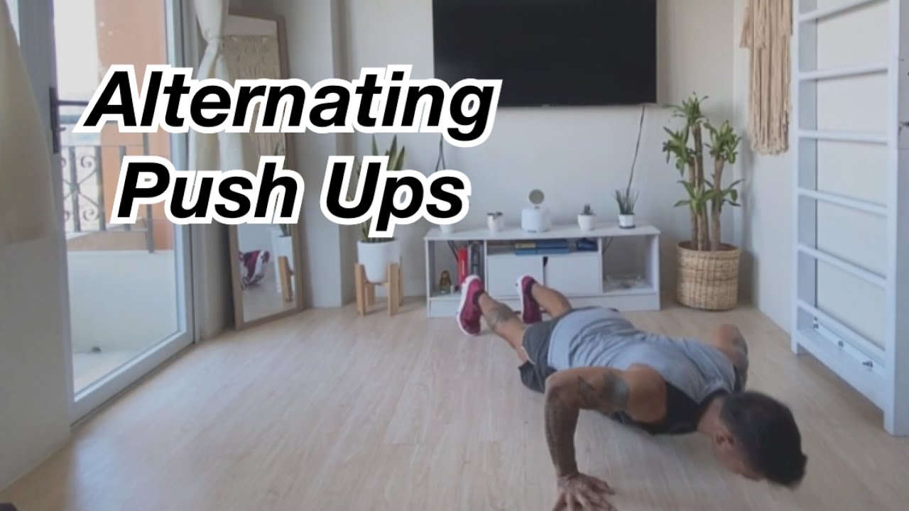 HOW TO: Alternating Push Ups - YouTube