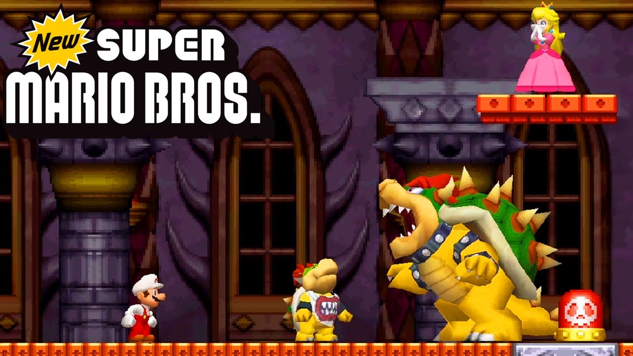 New Super Mario Bros. HD - Final Boss + Ending - YouTube