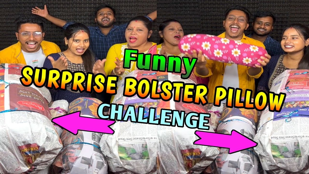 Special Bolster Pillow Surprise Taken Funny Challenge With Family - YouTube