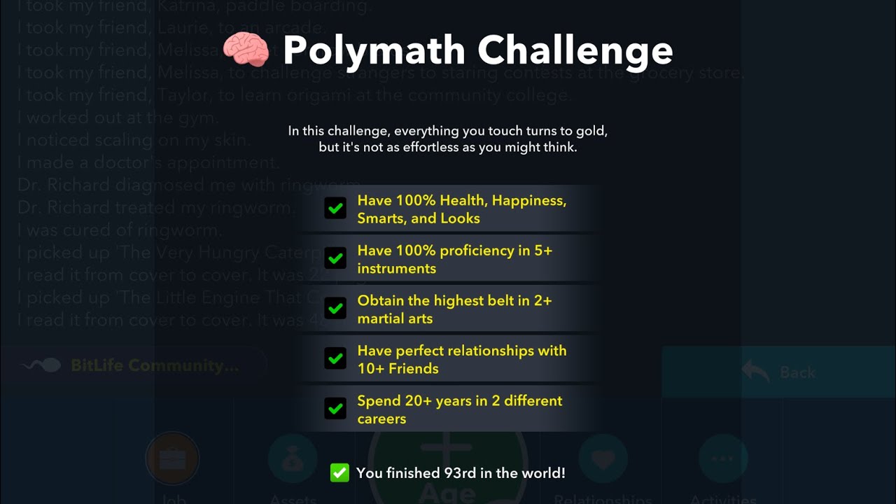 BitLife Polymath Challenge - YouTube
