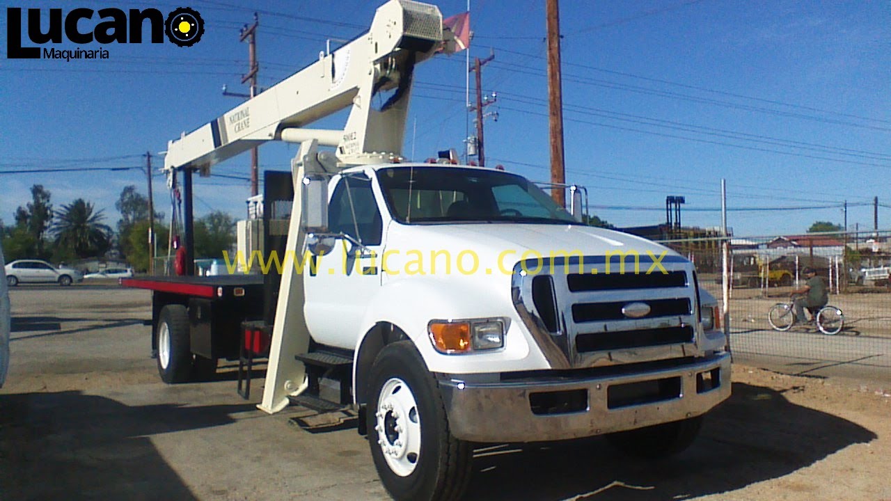 Grua Titan Ford F-750 2008 / National Crane 500E2 18 Toneladas - YouTube