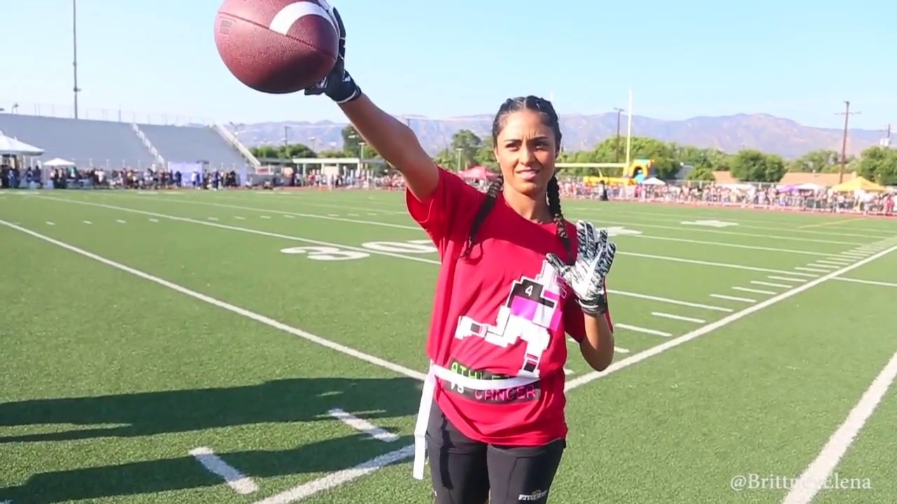 Athlete's VS Cancer Charity Football Game - YouTube