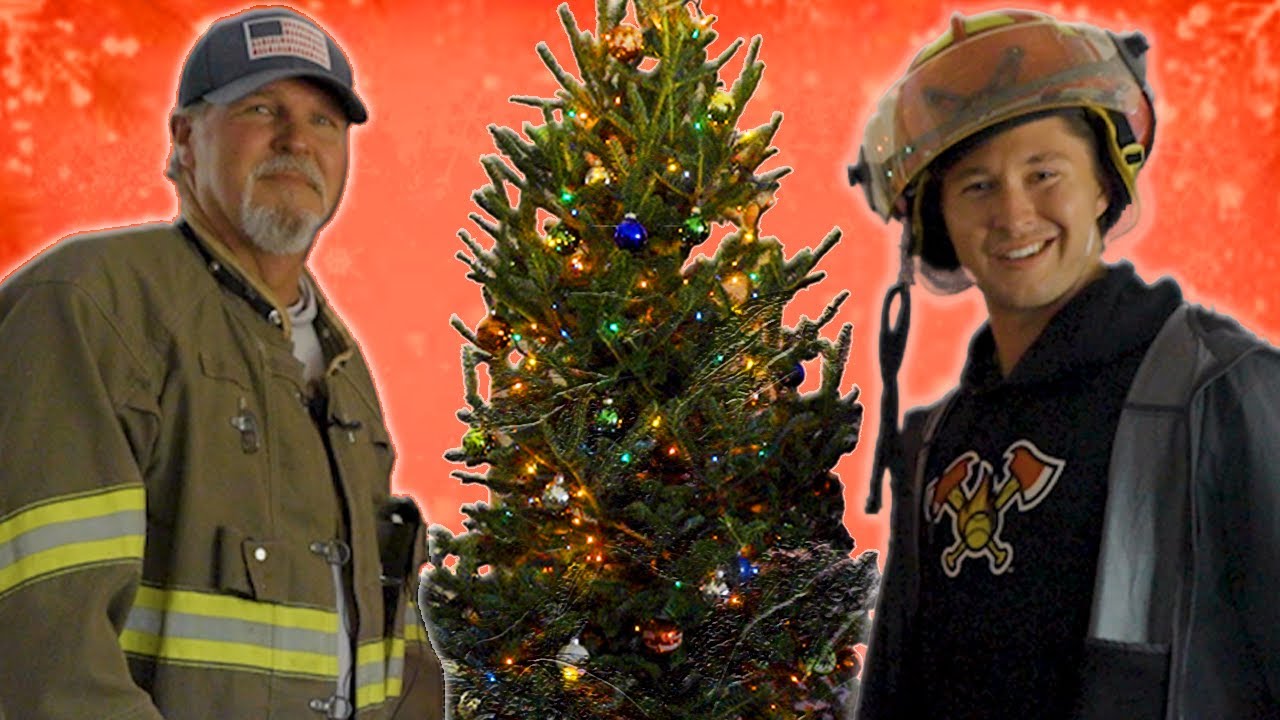 Christmas Tree Fire Safety with the Firefighters! | Father and Son ...