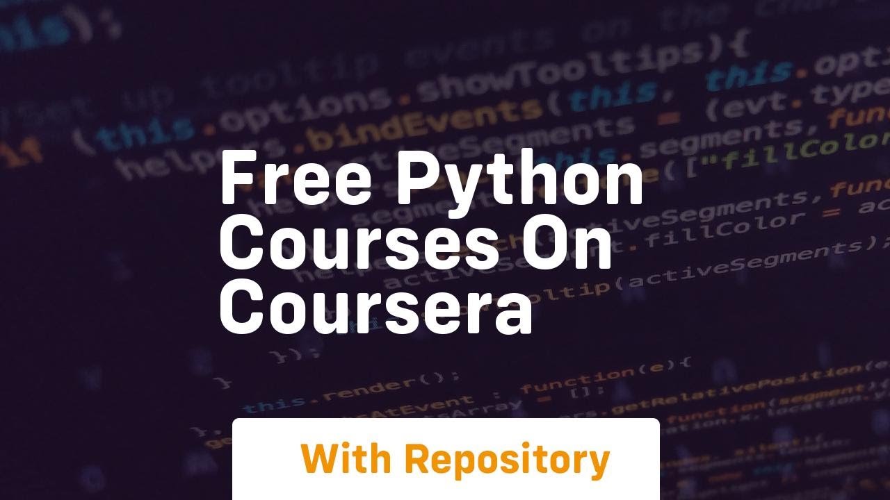 free python courses on coursera - YouTube