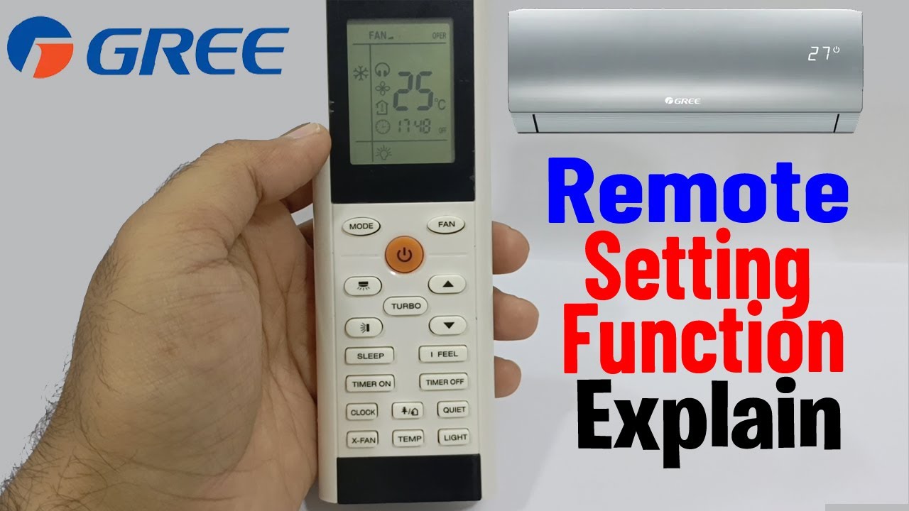 Gree DC Inverter AC Remote Full Settings | Complete Remote Guide - YouTube