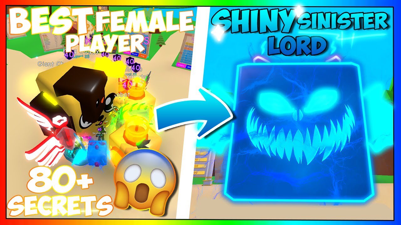 😱SHINY SINISTER LORD *THE BEST FEMALE BGS PLAYER* 80+ SECRET PETS AND 7 ...