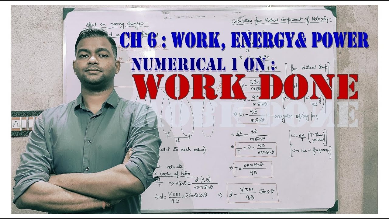 Class 11/ Ch. 6/ Numerical 1 on Work Done - YouTube
