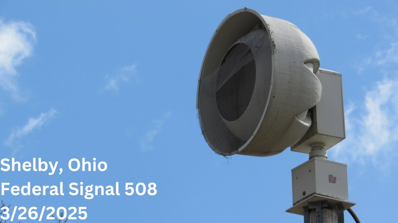 Shelby, Ohio - Federal Signal 508 Siren Test - Full Alert - 3/26/2025 ...