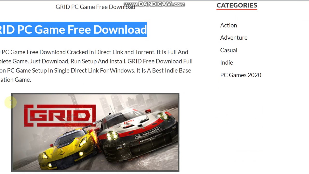GRID PC Game Free Download - YouTube