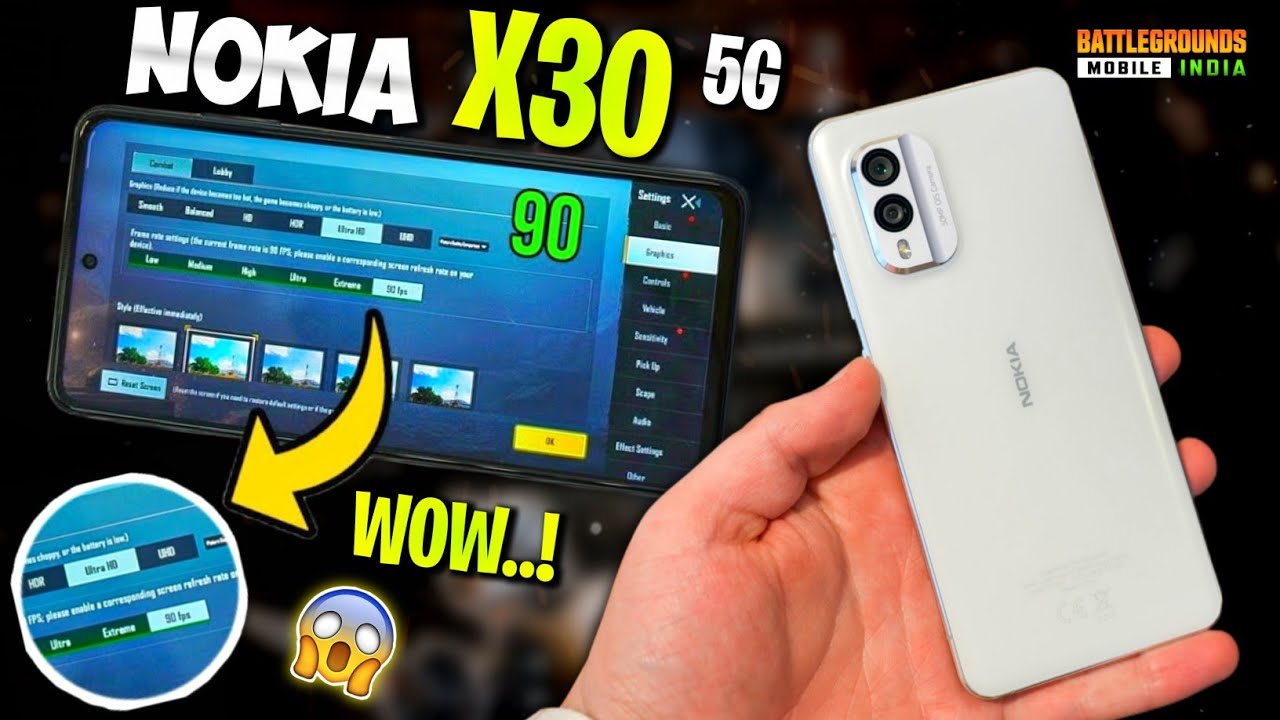 "Nokia X30 5G" BGMI/PUBG Gaming Review!(The Real King!😍🔥)Gyro,Heat ...
