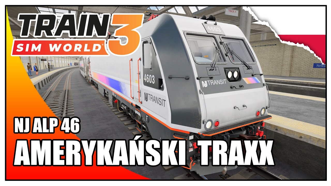Amerykański TRAXX | NJ TRANSIT ALP-46 | Train Sim World 3 PL | Trenton - New York - YouTube