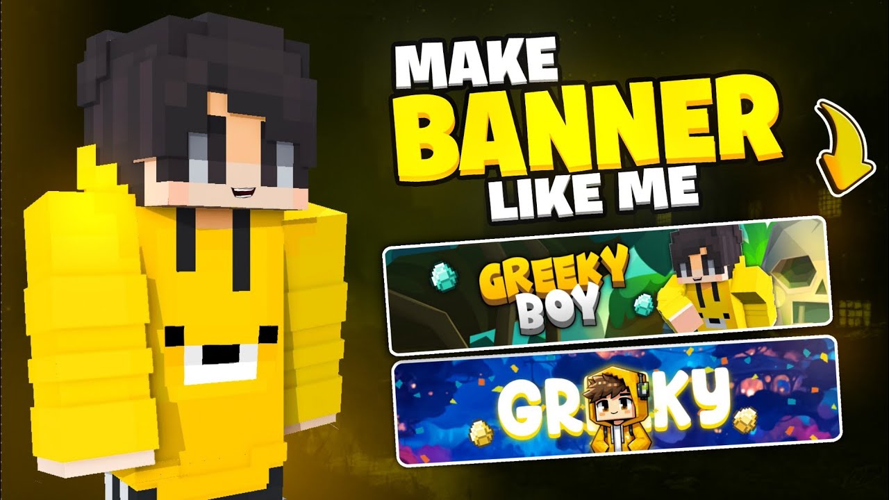 How To Make Attractive Minecraft Gaming Banner🤩 in Just 5 Minutes🔥(Easy ...