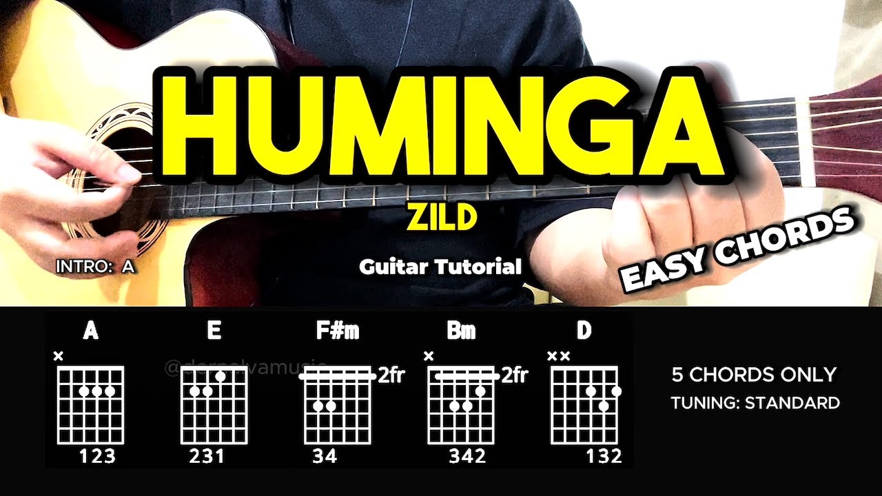 Huminga - Zild | Easy Guitar Chords Tutorial For Beginners (CHORDS ...