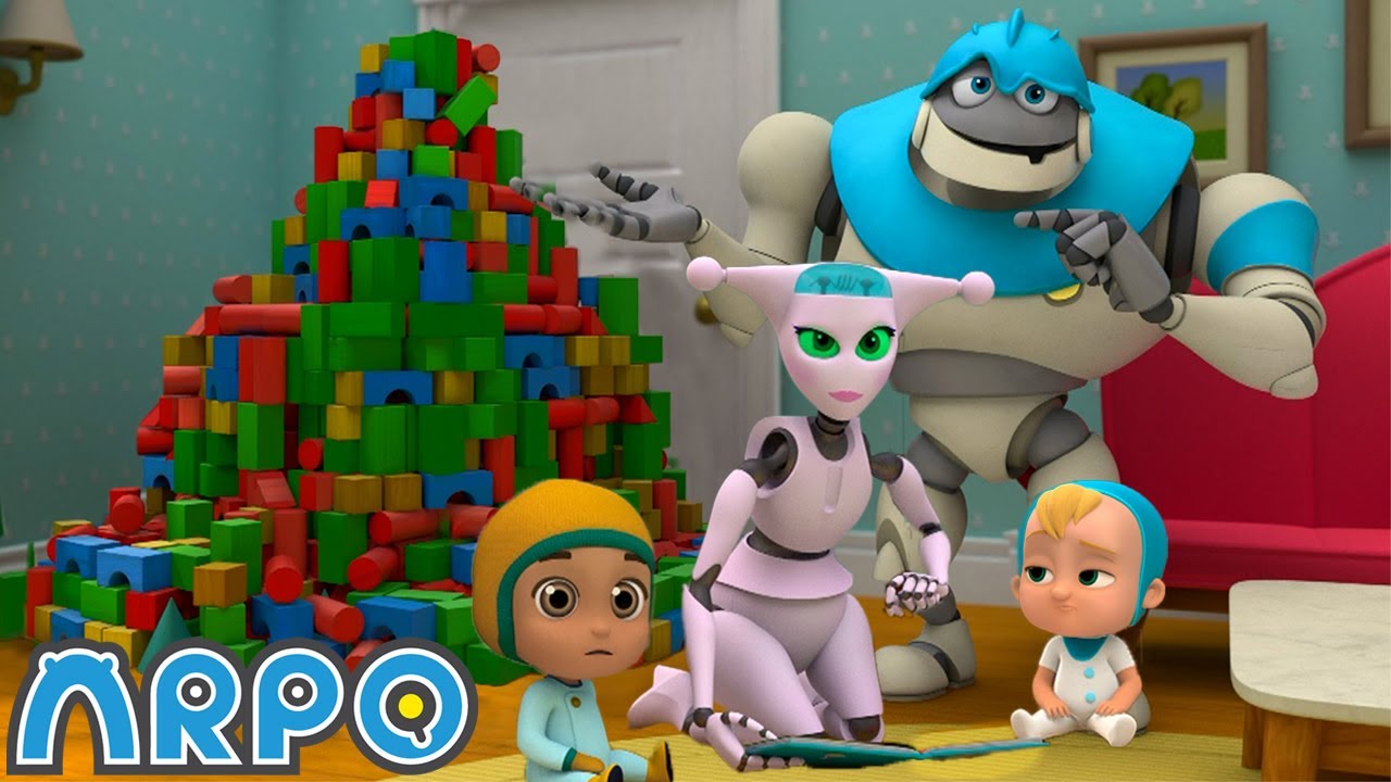 Can Arpo build the tallest tower? | ARPO The Robot | Playdate Problems ...