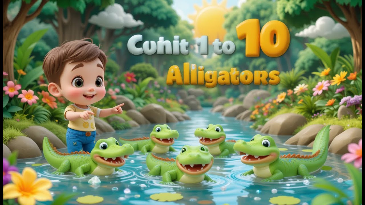 Alligator Counting Song for Kids | Learn Numbers 1 to 10 with Snappy ...