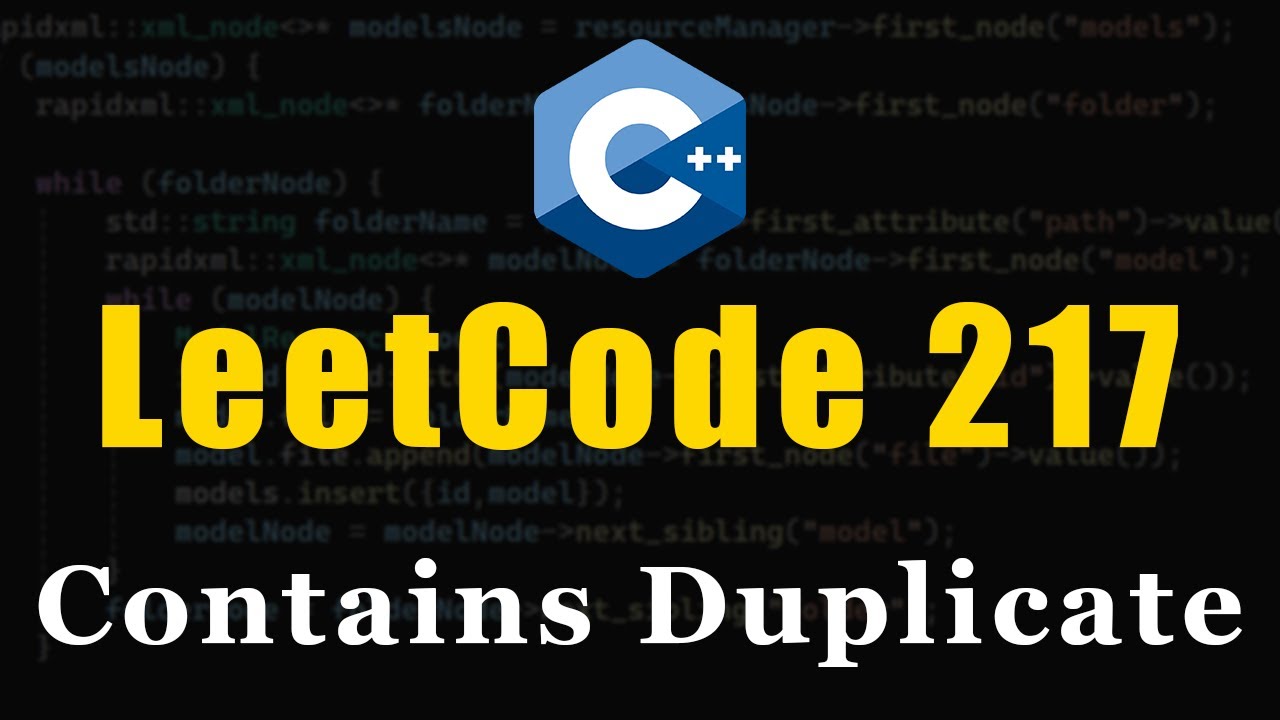 Leetcode 217 Contains Duplicate C Youtube 5285