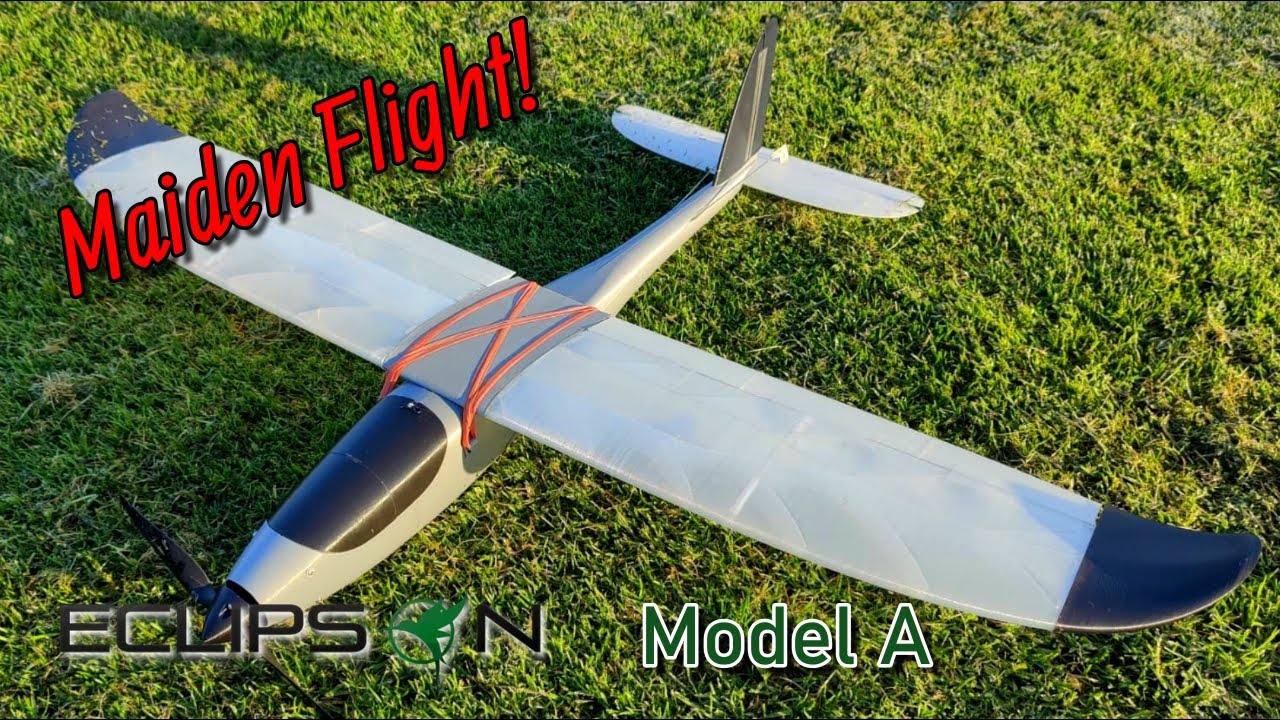 My First 3D Printed Plane - Eclipson Model A Maiden Flight - YouTube