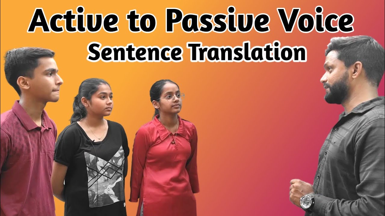 Active to Passive Voice|Sentence Translation| #activetopassivevoice # ...
