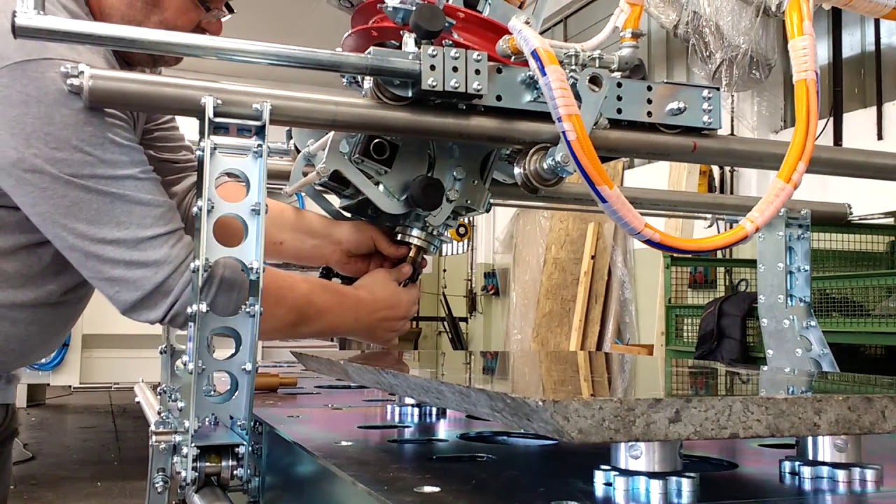 Achilli TOP manual working center for countertops: drilling - YouTube