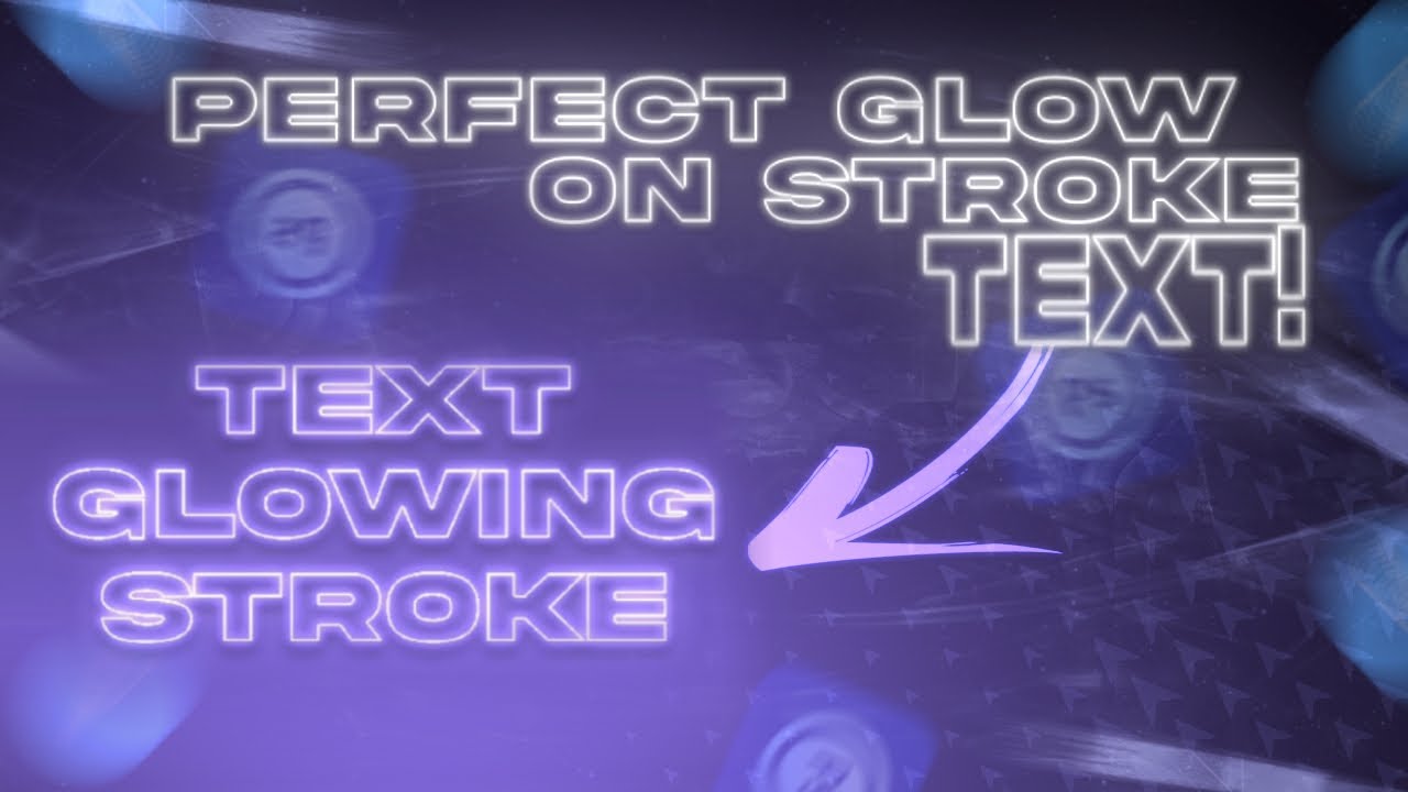 How To Give a perfect strok Glow on text |Alpha Dzns| - YouTube