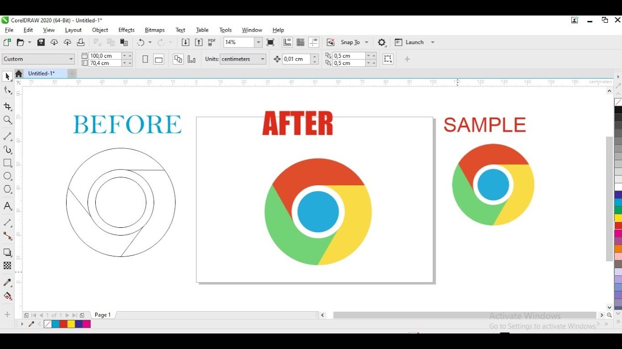 Tutorial Membuat Logo Google Chrome Di CorelDraw || Tutorial CorelDraw ...