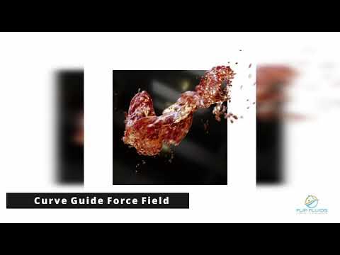 Curve Guide Force Field with fluids on a curve (FLIP Fluids Addon) - YouTube