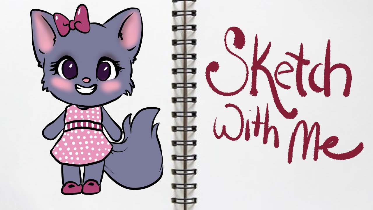 Sketch with me cartoon Cat - YouTube