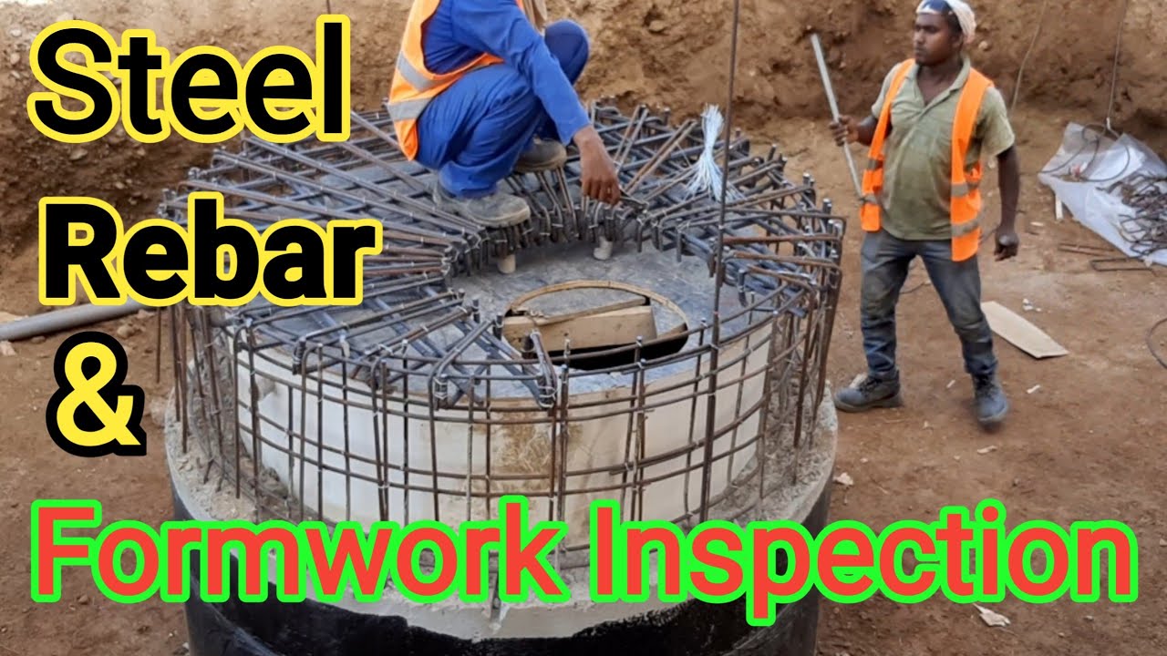 Steel Reinforcement and formwork Installation for Manhole. #steel #Reinforcement #formwork # ...