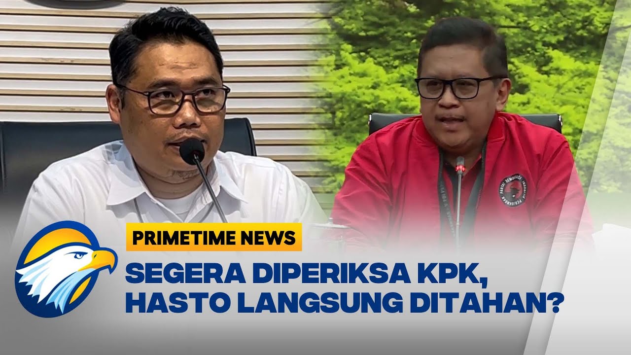 KPK Periksa Hasto 13 Januari, Langsung Ditahan? [Primetime News] - YouTube
