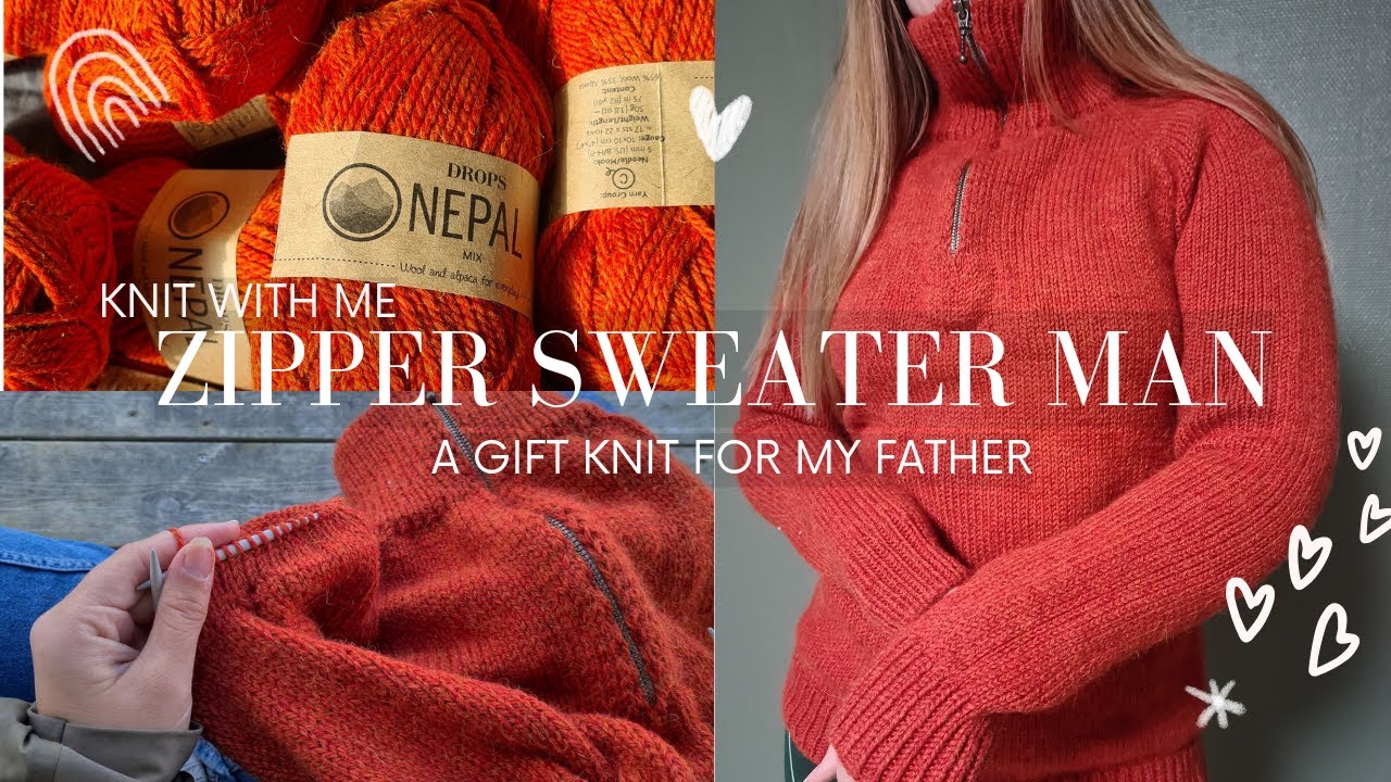 Making My Father A Sweater // Zipper Sweater Man Project Vlog - YouTube