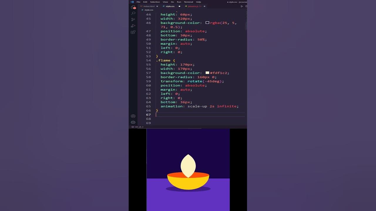 Css Diwali Diya Animation Html Shorts Youtube