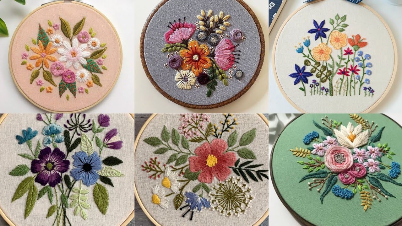 Attractive And Pretty Flower Hand Embroidery designs|Embroidery Designs ...
