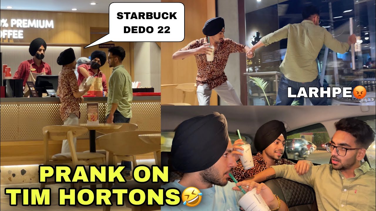 STARBUCK ORDER PRANK ON TIM HORTONS😱PUBLIC REACTIONS🤣CHALLENGE WITH ...