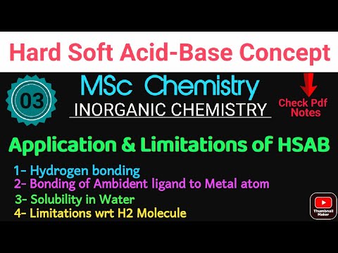 Application and Limitations of HSAB principal/concept • MSc INORGANIC ...