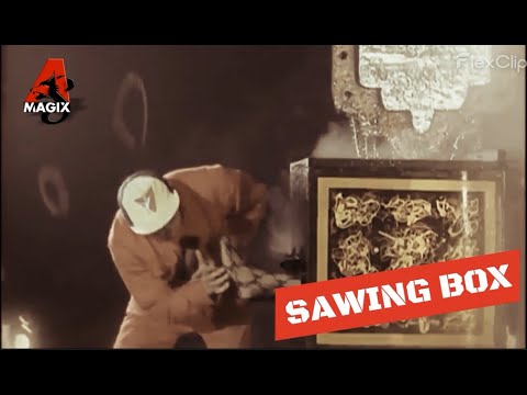 GOLDEN VINTAGE SAWING BOX ILLUSION MAGIC PROMO - YouTube